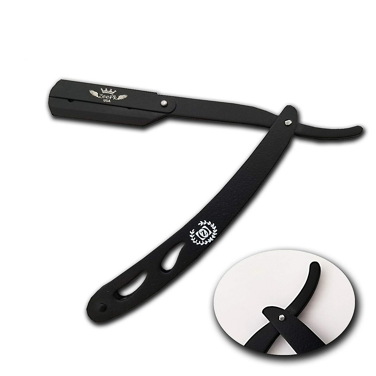Straight Edge Barber Razor for Close Shaving - Professional Straight Blade Razor for Men with Free Double Edge Blades- Mens Straight Razor Kit