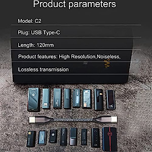 okcsc DAC Adapter Cable,High-End DAC/OTG Cable/Amplifier Adapter Replacement Cable Improved Sound Quality for Type C DAC Headphone AMP Compatible with FiiO K3 Khadas Tone 2 Pro to USB C Mobile
