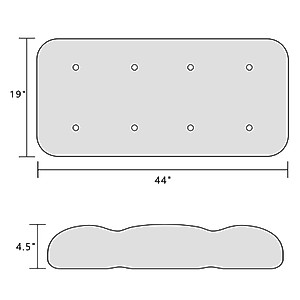 INFBLUE Tufted Bench Cushion for Outdoor Furniture Patio Swing Cushions Overstuffed Outdoor Loveseat Cushions with Round Corner (44'' x 19'' x 5'',Green Flowers