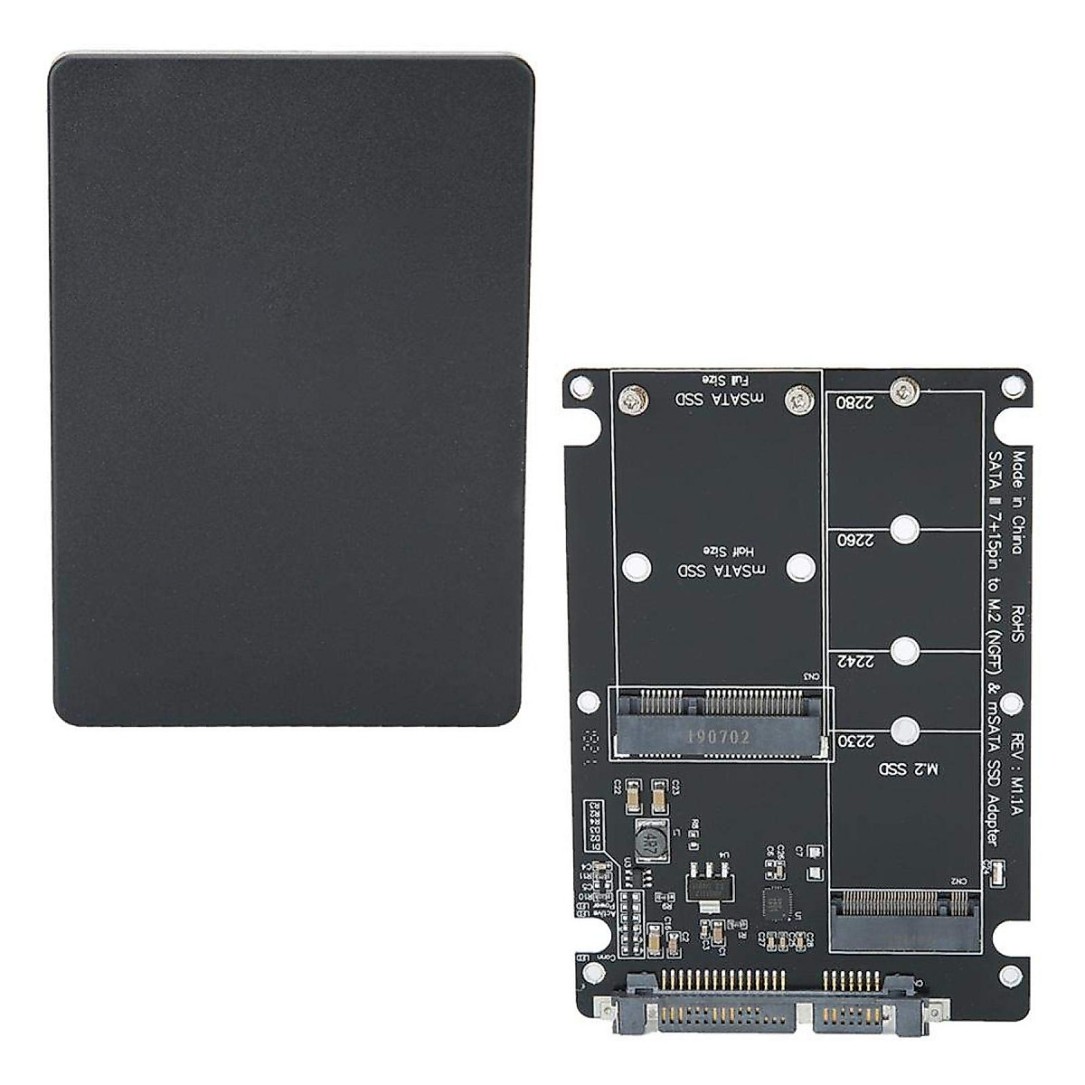 Shipenophy Durability Hard Disk Box SSD MSATA to SATA 3.0 6Gbps for Computer