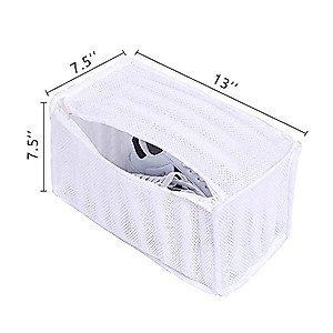 QIAN HU Reusable Durable Thickening Mesh laundry Sneaker Shoe Wash bag, Sturdy Shoe Cleaning Bag for Washing Machine,Portable Travel Organization Shoe Bags