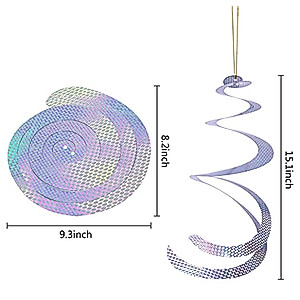 3 Pack Spiral Reflectors Bird Blinder Spinner, Bird Repellent Disc, Bird Reflective Disks, Keep Birds Away Bird Deterrent Devices Scare disc