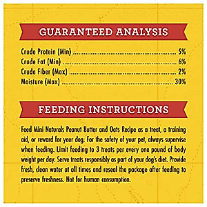Zuke's Zuke’s Mini Naturals Training Dog Treats, Peanut Butter & Oats Recipe, Tender Mini Bites with Vitamins & Minerals, Adult Dog Treats, 16 OZ (Pack of 2), 16 Ounce (Pack of 2)