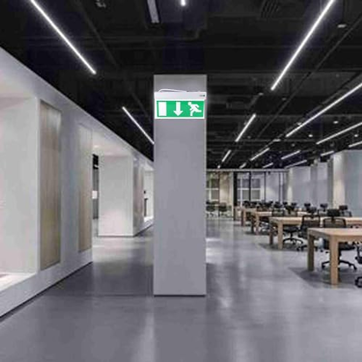 Emergency Exit Sign, LED Exit Sign, Exit Sign with Emergency Lights, Safety Indicator Lamp for Hotel Shopping Malls Supermarkets Hospital