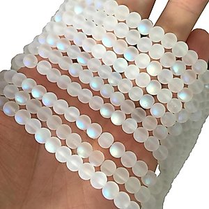 ccHuDE 200 Pcs Matte Crystal Glass Beads Mermaid Aurora Beads with Hole Jewelry Making Crafts DIY 4mm