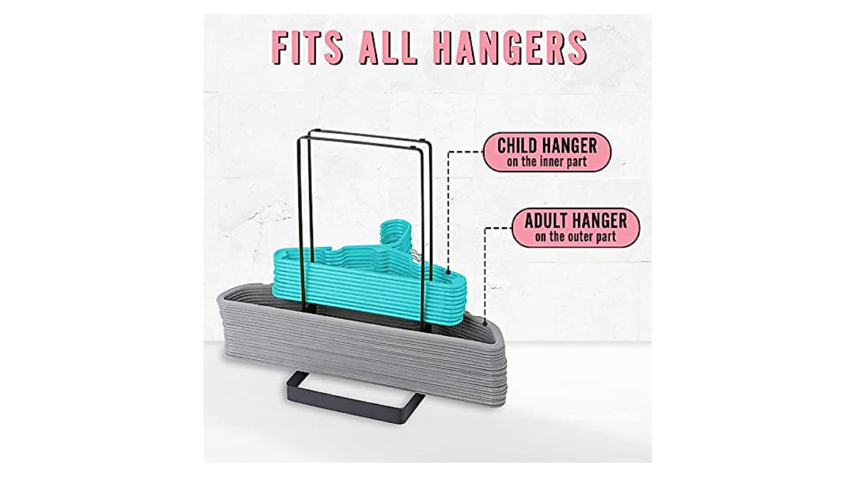 2 Pack Hanger Organizer Stacker – Store 200 Hangers Efficiently