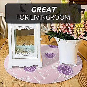 12X120 Inch Shelf Liner for Kitchen Cabinets, PVC Drawer Liner for Dresser Non-Slip Bathroom, Non-Adhesive Cabinet Liner Washable (Purple Bloom)(1 Roll)