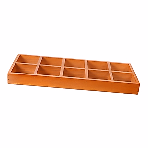 Milisten Wooden Storage Tray Rectangular Sectional Wooden Trays with 10 Compartments, Wooden Drawer Organizer Sorting Tray for Gift& Home Décor Wooden Compartment Storage Tray