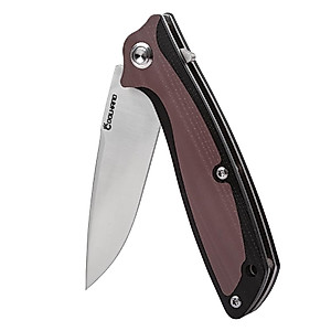 Cool Hand EDC Folding Knife with Clip, 4.6" Closed Ball Bearing Flipper Pocket Knives with Liner Lock, D2 Blade with Two-tone Micarta Handle