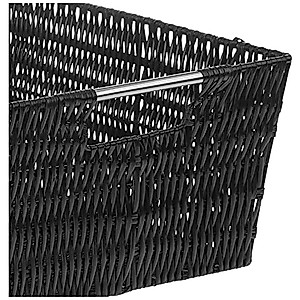 Whitmor Rattique Storage Baskets - Black - (3 Piece Set)