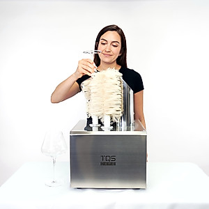 Commercial Wine Glass Polisher Machine - Electric Glass Polishing Machine with 3 Cloth Polishers - Stainless Steel Glass Polisher for Wineries, Bars, and Restaurants and More