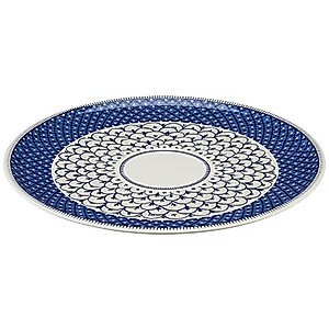 Villeroy & Boch Casale Blu Pizza/Buffet Plate, 12.5 in, White/Blue