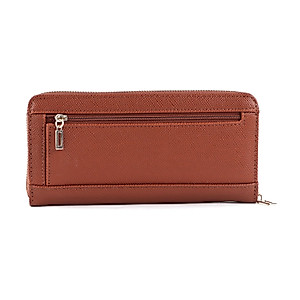 GUESS Cordelia Large Zip Around Wallet Cognac One Size