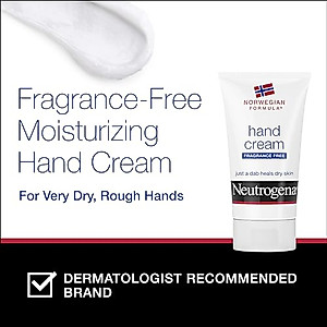 Neutrogena Norwegian Formula Moisturizing Hand Cream Formulated with Glycerin for Dry, Rough Hands, Fragrance-Free Intensive Hand Lotion, 2 oz, Pack of 6