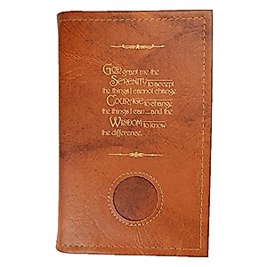 Alcoholics Anonymous AA Soft Paperback Big Book Cover Serenity Prayer & Medallion Holder Tan