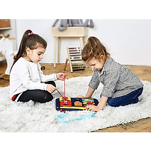 Toddler Busy Board - Montessori Fine Motor Skills Toy - Zipper Buckle Button Shoe Tying Practice Board - Sensory Activity Busy Board for Toddlers - Soft Felt Travel Learning Toys for Kids Ages 3 4 5