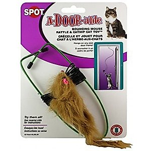 Ethical A-Door-Able Bouncing Mouse Cat Toy , Assorted Colors,Medium Breeds