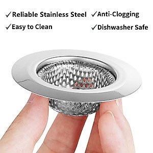 Ohtomber 2PCS Bathtub Drain Strainer and Shower Drain Hair Catcher