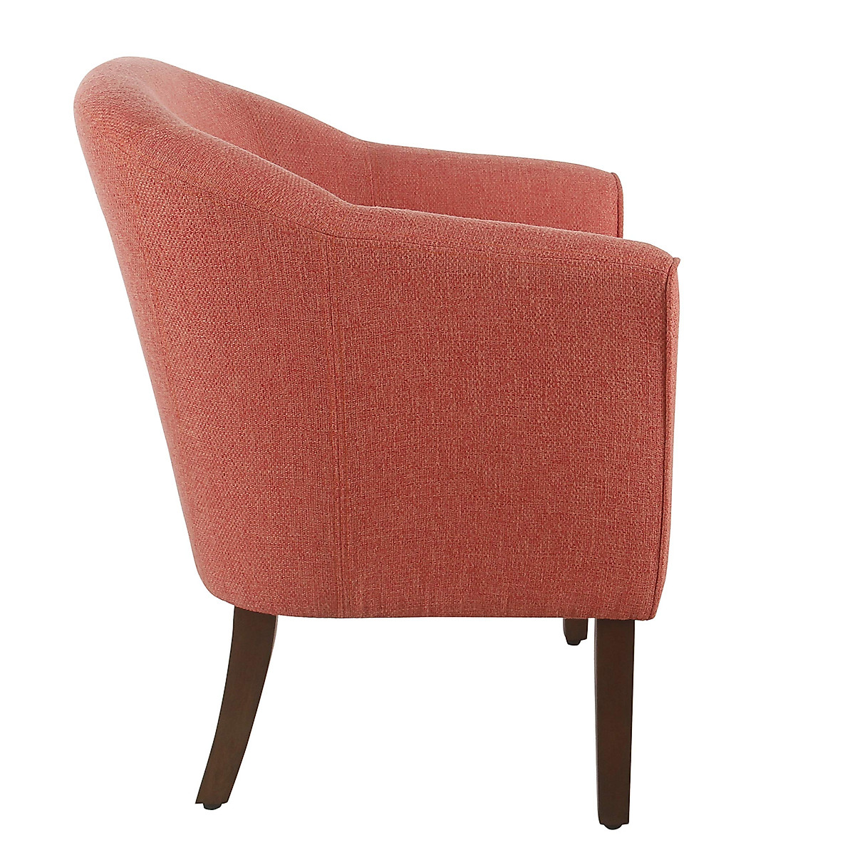 HomePop Barrel Shaped Accent Chair, polyester and wood, Orange