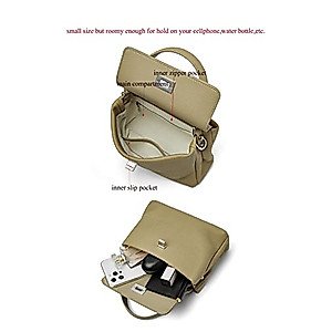 DORIS&JACKY Genuine Leather Top Handle Handbags Small Satchel Crossbody Purse With Lock Flap (3-Grey)