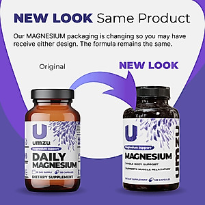 UMZU Daily Magnesium | Potent Bioavailable Magnesium Complex for Healthy Metabolism, Sustained Energy, Exercise Performance & Sleep Support (30 Day Supply | 120 Capsules)