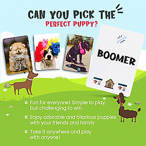 Name That Puppy - Dog Themed Kids Card Game - Fun Puppy Games for Kids & Families - Dog Games for Kids - Dog Themed Gifts - Dog Gifts for Girls