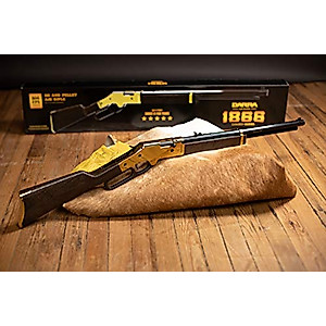 Barra Airguns 1866 Cowboy Series Lever Action Air Rifle - Multi Pump Powered - Shoots .177 Caliber Pellets and BBS, 800 FPS - Pellet Guns for Adults and Kids - Gold Air Rifle