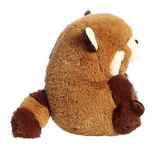 Aurora® Round Rolly Pet™ AKI Red Panda™ Stuffed Animal - Adorable Companions - On-The-Go Fun - Brown 5 Inches