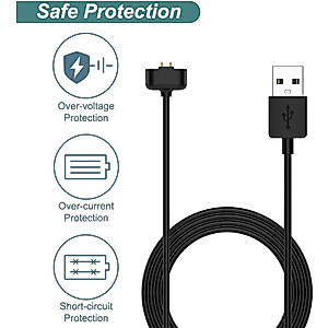 Lettou Charger Cable Replacement for Amazfit Band 7 (2 Pack/3.3Ft)