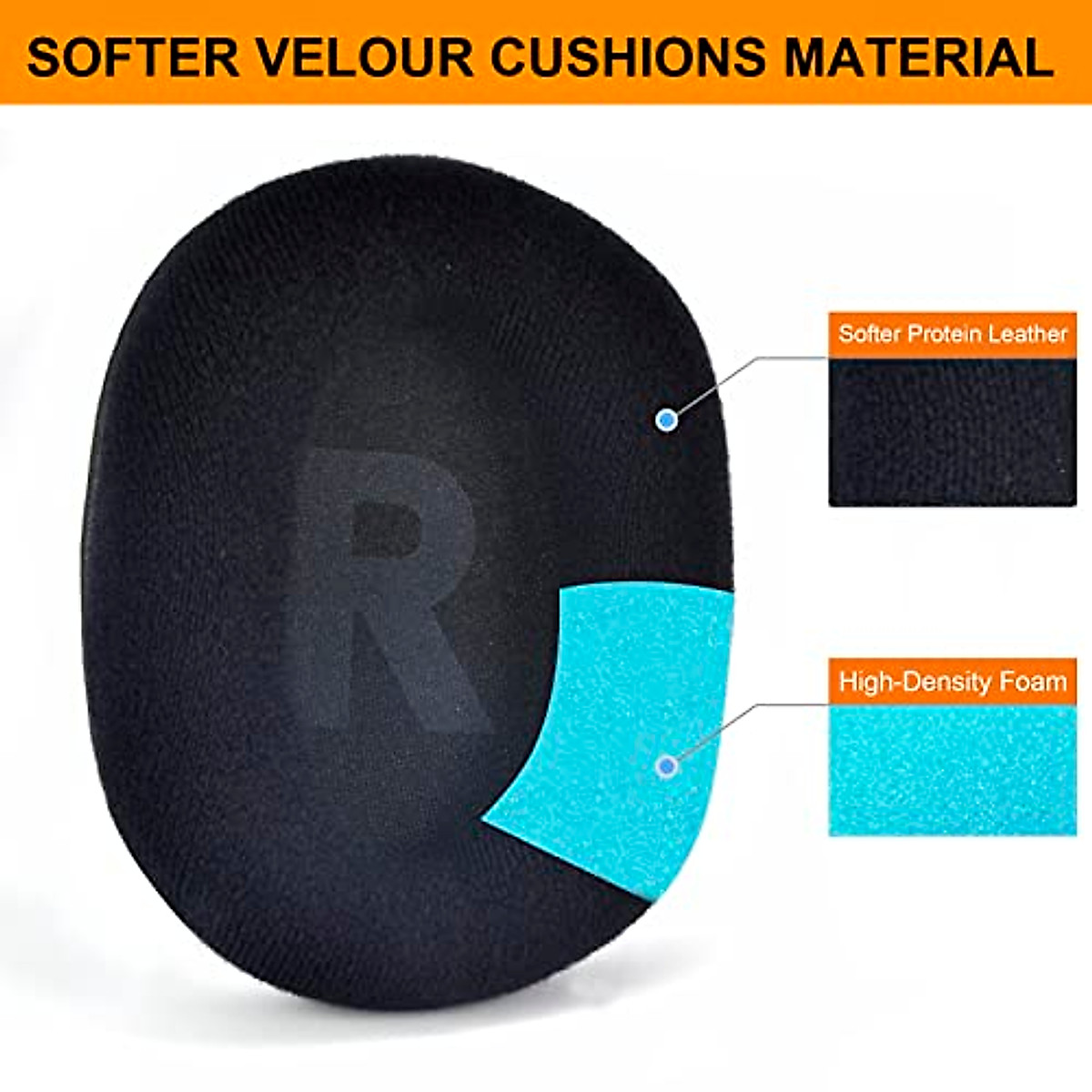 defean Replacement G Pro X Ear Pads Earpads Cover Ear Cushion Compatible with Logitech G Pro/G Pro X Gaming Headphones (Velour)