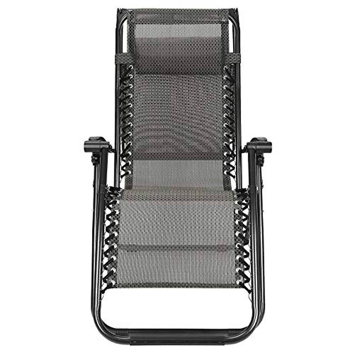 Zero Gravity Outdoor Lounge Chair Adjustable Folding Patio Reclining Chairs w/Sunshade Canopy+ Snack Tray for Travel Pool Yard Beach 2 PCS -Black