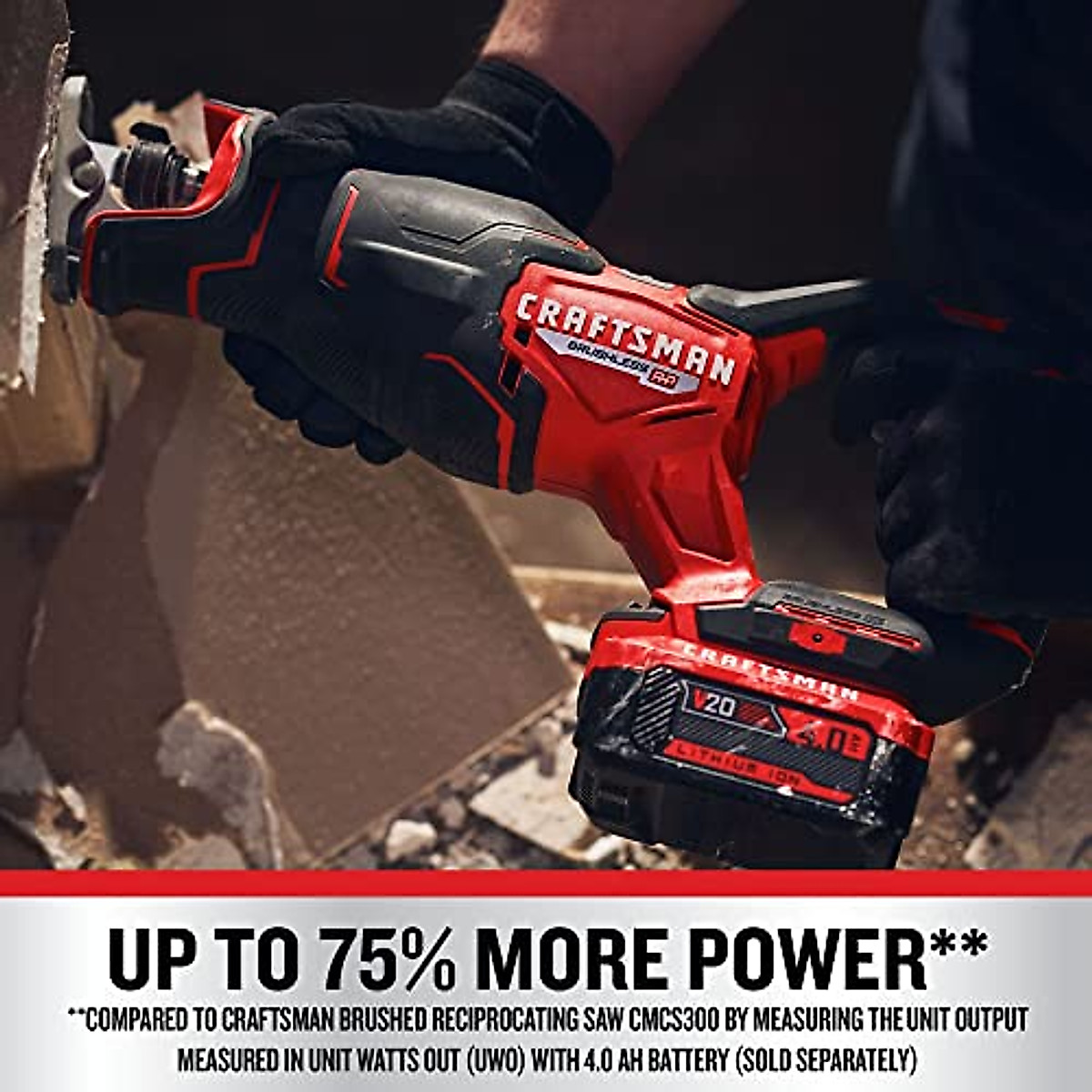 CRAFTSMAN V20 RP Cordless Reciprocating Saw, 3,200 RPM, 8 inch, Bare Tool Only (CMCS351B)