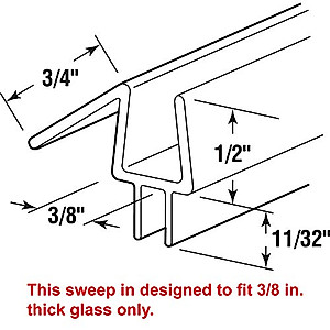 Prime-Line M 6258 Frameless Shower Door Bottom Seal – Stop Shower Leaks and Create a Water Barrier (3/8” x 36”, Clear Vinyl) & Loctite 908570 2.7 oz Tub Clear Silicone Waterproof Sealant, Single Tube