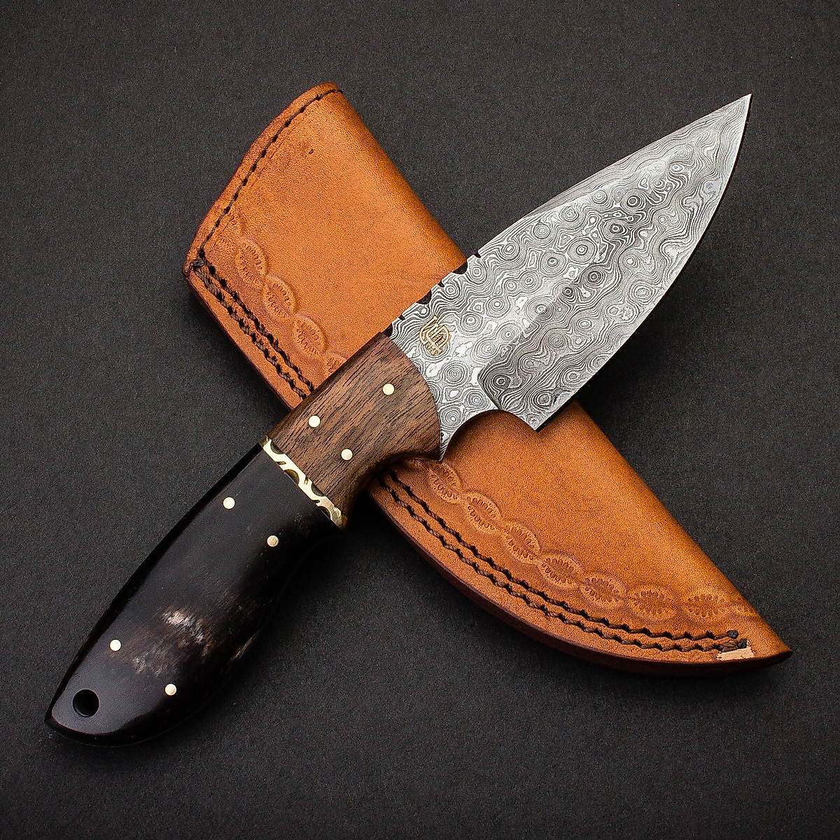 Forseti Steel Quanah Damascus Steel Hunting Knife