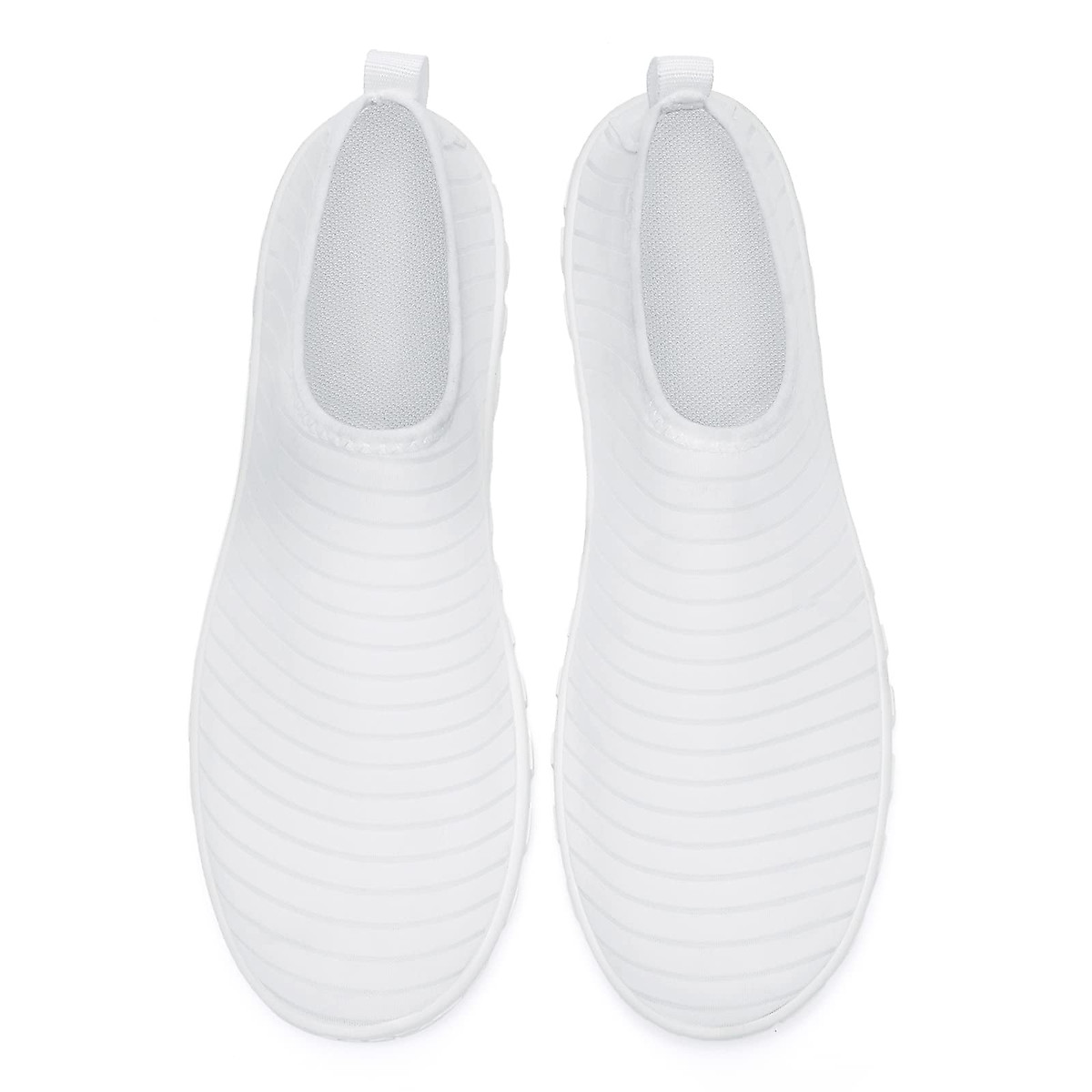 Racqua Men&Women Breathable Water Shoes Aqua Socks for Hiking Diving Surf Diving Sport Quick-Dry Pool Beach Swim Shoes White 10.5W/9.5M