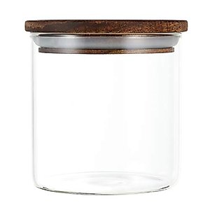 Mason Jars Mason Jars Glass Canister Jars Glass Kitchen Canisters with Airtight Bamboo Lid Cylinder Storage Containers for Flour Sugar Coffee Cookie Candy Snack and More 9. 5x13. 2 Terrarium/183 ( Col