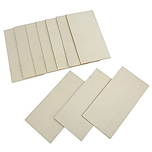 10Pcs Rectangle Blank Wooden Sheets Wood Slices DIY Wood Sheets for Home Decoration Party Ornaments