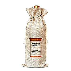 Funny Nurse Gift, Nurse Wine Bag, Nurse Graduation Gift,Birthday Gift-Cotton linen Drawstring Wine Bag(1 Pack) C17