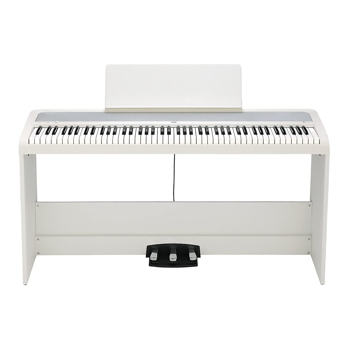 Korg B2SP Digital Piano Package (White) Bundle with Piano Bench and Piano Book (3 Items)