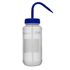 EISCO Wash Bottle for Soap, 500ml - Blank Label - Wide Mouth, Self Venting, Blue Cap, Low Density Polyethylene - Performance Plastics Labs