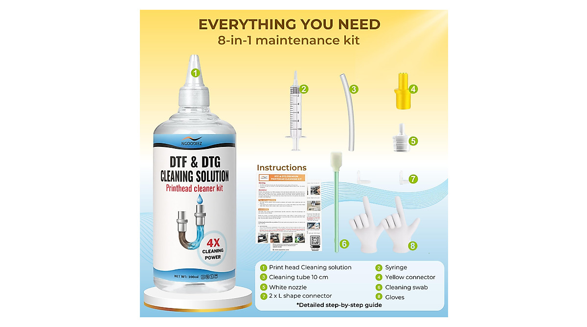 NGOODIEZ Universal Printhead Cleaning Kit for DTF & DTG Printers