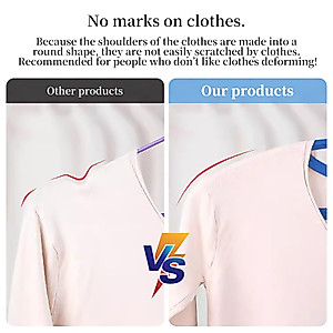 Plastic Clothes Hanger, Extra Thick Plastic Wide Shoulder Adult 360 Degrees Rotate Slip Resistant Standard Clothing Hanger Ideal for Everyday Use White 10 Pack