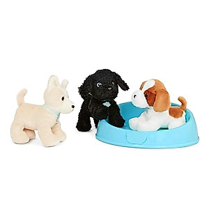 Pucci Pups – Adopt-a-Pup – Shih Tzu, Chihuahua, Poodle – Plush Toy Dogs with Dog Bed – Plush Dog for Kids Aged 2 and Up