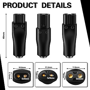 TOODOO 13 Pieces Replacement Charger USB Adapter Replacement Shaver Charger Cord USB Cable USB Data Line and Cleaning Brush Shaver Brushes for Electric Shavers, Beauty Equipment, Lamps and So on