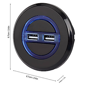 Famus 2 Button/Switch 5 Pin Lift Chair or Power Recliner Hand Control,Handset with USB Plug and Blue Light