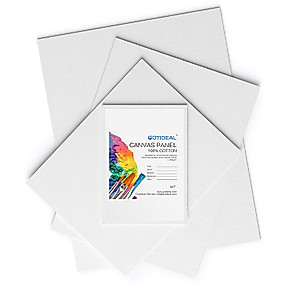 GOTIDEAL Canvas Boards for Painting Multi Pack, Primed 5x7", 8x10", 9x12", 11x14" Set of 28, White Blank Canvas Panel- 100% Cotton Artist Canvases Pack for Painting, Acrylic Paint, Oil, Watercolor