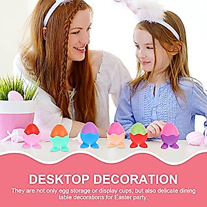 BESTOYARD 12pcs Silicone egg tray makeup sponge drying stand sphere egg cups for display breakfast maker egg boiler molds cup easter egg cups egg topper poached eggs storage