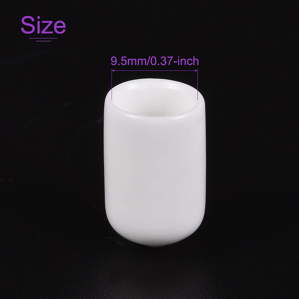 DMiotech 50 Pack 3/8" ID White Screw Thread Protectors Rubber End Caps Bolt Covers for Screw Bolt Furniture Pipe