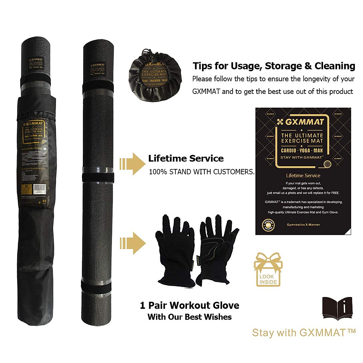 Gxmmat Large Yoga Mat 72"x 48"(6'x4') x 7mm for Pilates Stretching Home Gym Workout, Extra Thick Non Slip Anti-Tear Exercise Mat, Use Without Shoes