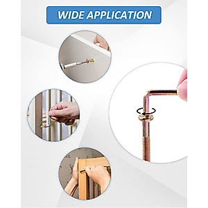 Crib Screws Hardware Replacement Kit - 16 Set Baby Bed Frame Bolts &Barrel Nuts Set, M6x40mm/ 50mm/ 60mm/ 70mm/ 80mm Hex Drive Socket Cap Screws Barrel Nuts